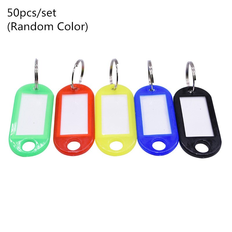 50pcs/lot Colorful Plastic Keychain Key Tags label... – Grandado