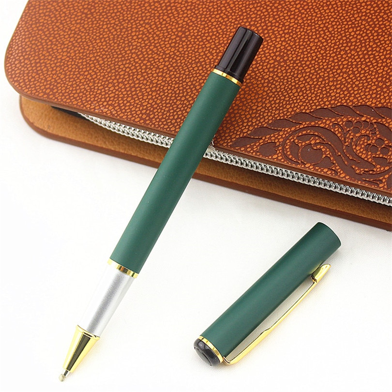 Gel pen Rollerball Pen green Golden Business Metal... – Vicedeal