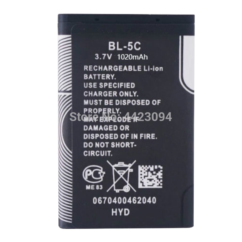 1-5 stk 3.7v 1020 mah bl -5c bl 5c batteri til nok... – Grandado