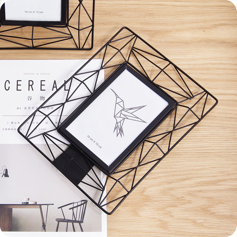 Nordic Simplicity Photo Frame Rectangle Metal Iron... – Grandado