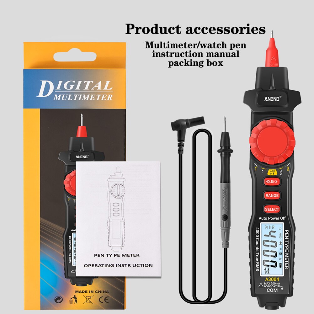 ANENG A3004 Multimeter Pen Type Meter 4000 Counts ... – Grandado