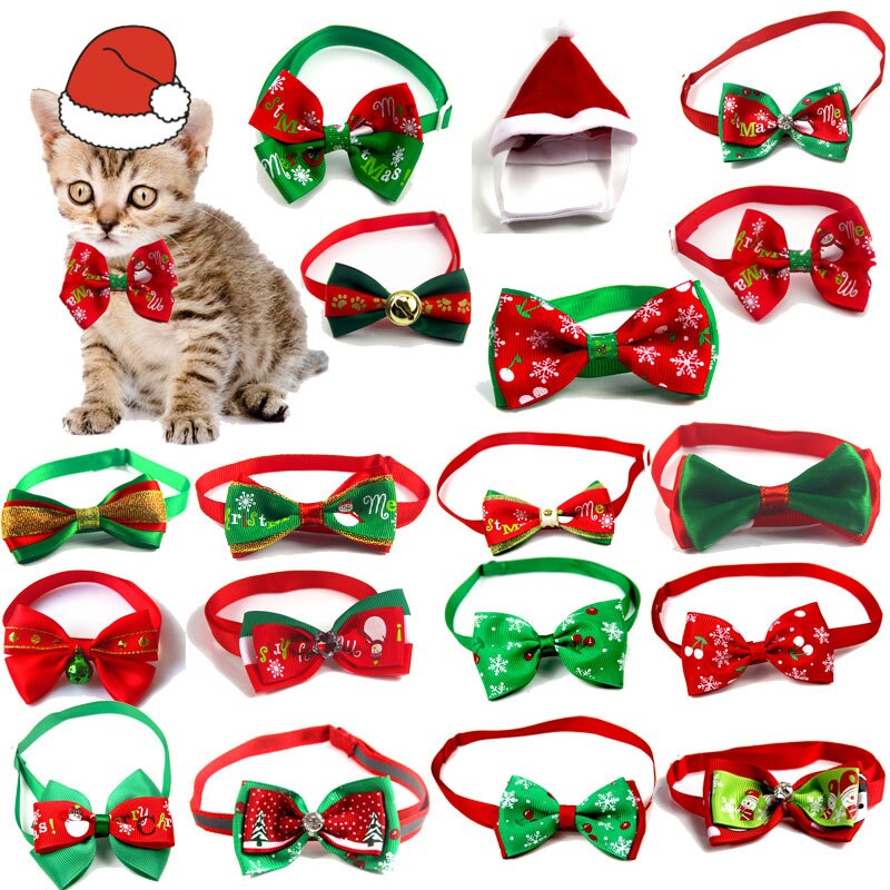 Pet Christmas Cats Dog Bow Tie Adjustable Neck Str... – Vicedeal
