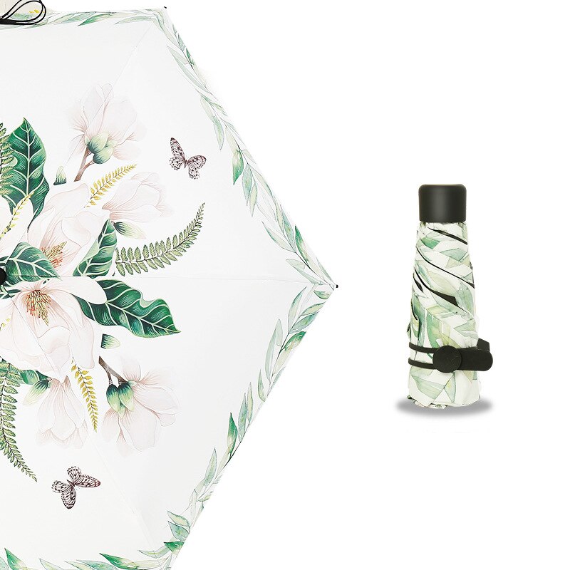 Mini kompakt lomme paraply regn kvinde parasol sam... – Vicedeal