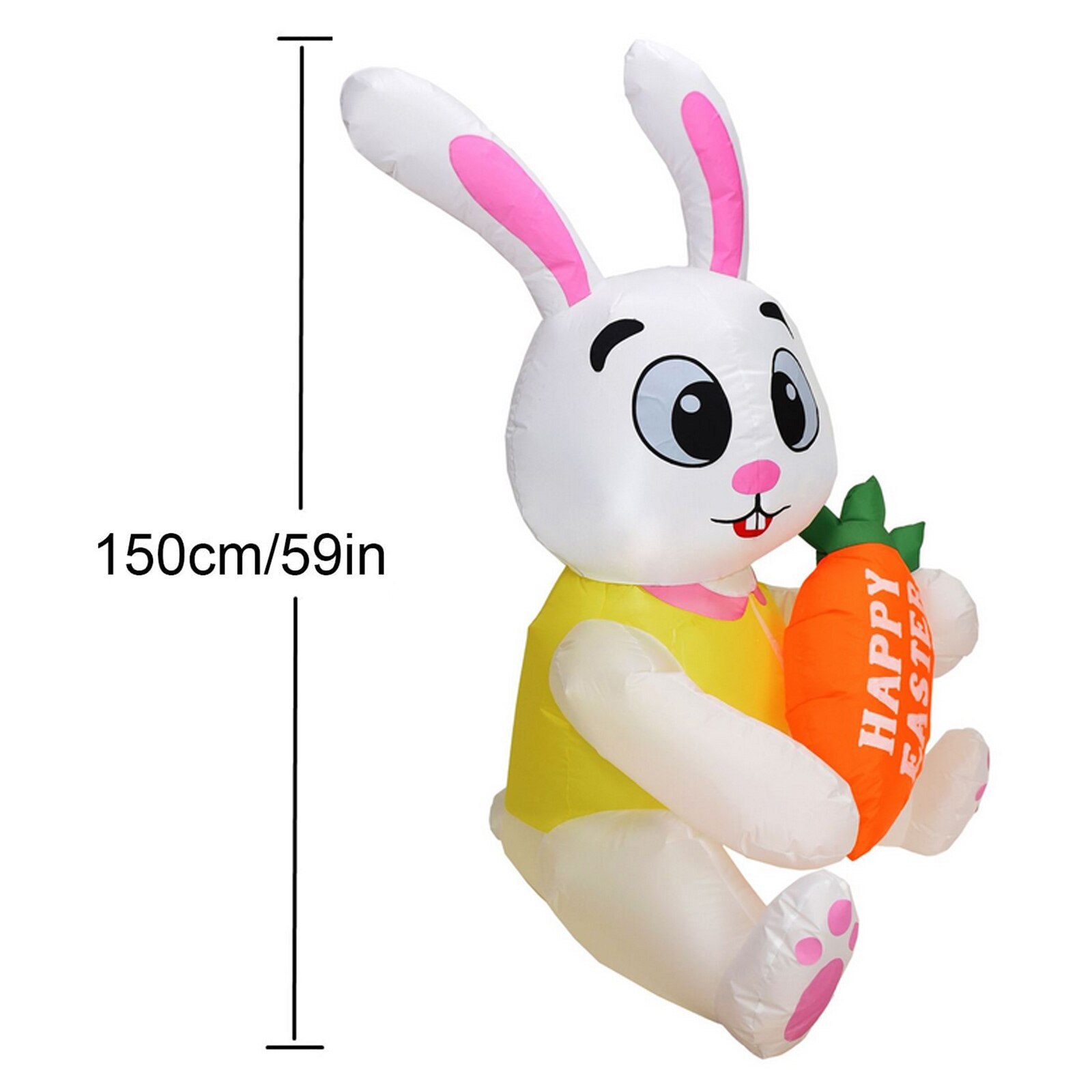 1.5m/4.92ft Easter Inflatable Bunny with Led Light... – Grandado