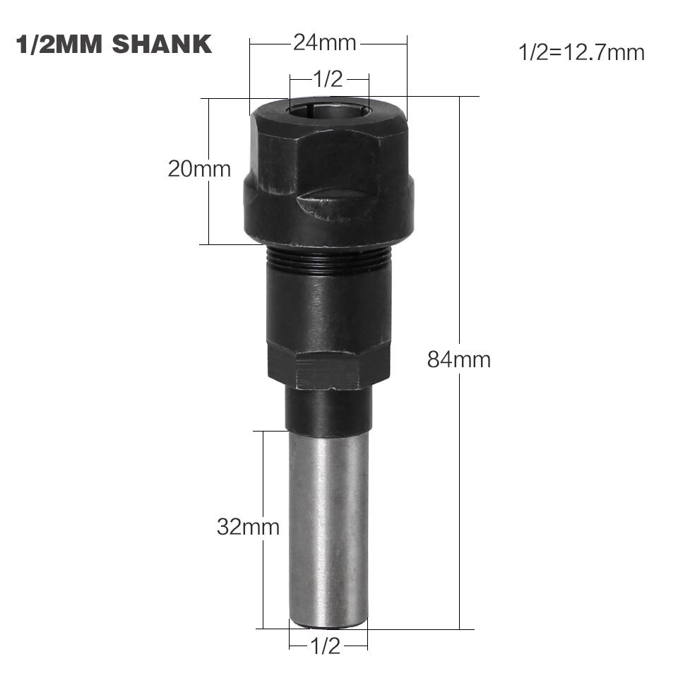 Router Bit Extension 1/2 1/4"12.7MM 12MM 6.35MM 8M... – Grandado