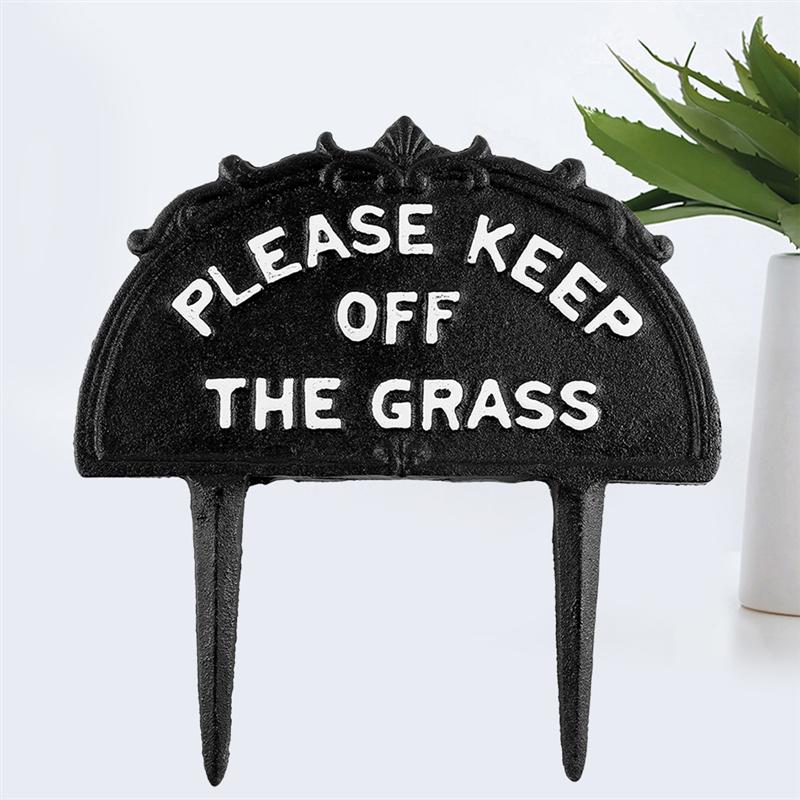 Gardening Supplies PLEASE KEEP OFF THE GRASS Iron ... – Vicedeal