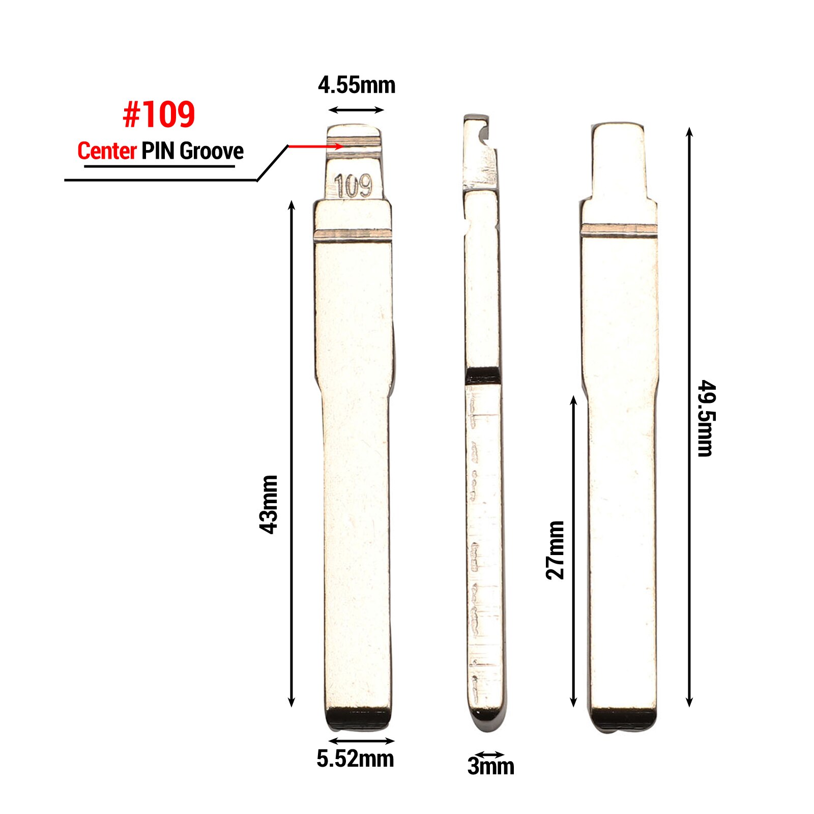 jingyuqin 10p Car Key Ucut Blade #19 #38 #109 #90 ... – Grandado