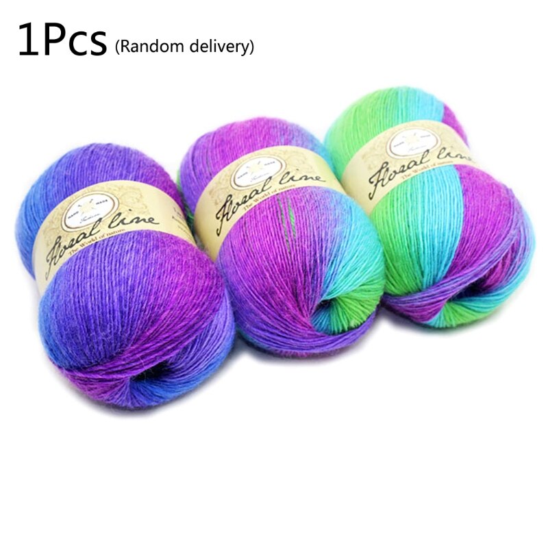 2022 Soft Worsted Yarn Rainbow Gradient Colors DIY... – Grandado