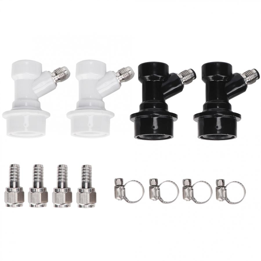 4 PCS Threaded Ball Lock Keg Fittings Plastic Conn... – Grandado