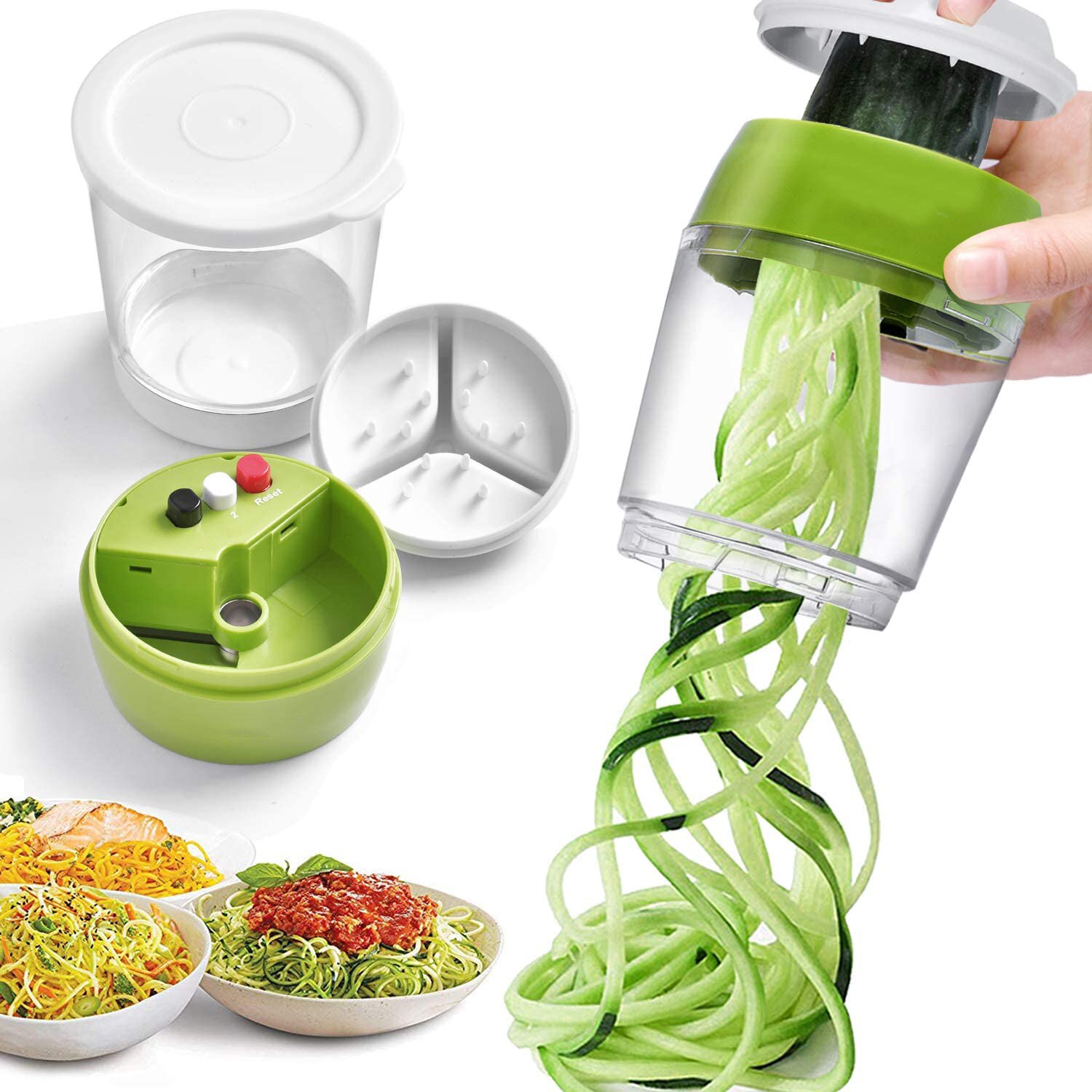 Handheld Spiralizer Groente Fruit Slicer Verstelba... – Grandado