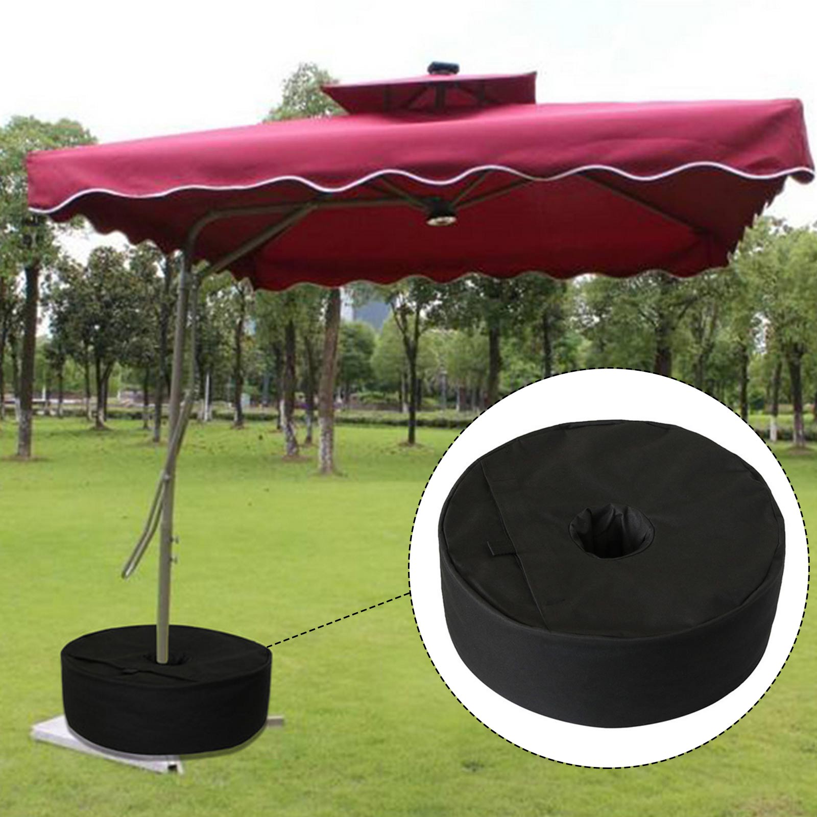 Portable Round Parasol Umbrella Stand Base Weight ... – Grandado