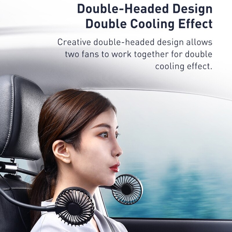 Auto Fan 360 ° Rotatie Dubbele Hoofd Ventilatie Ap... – Vicedeal