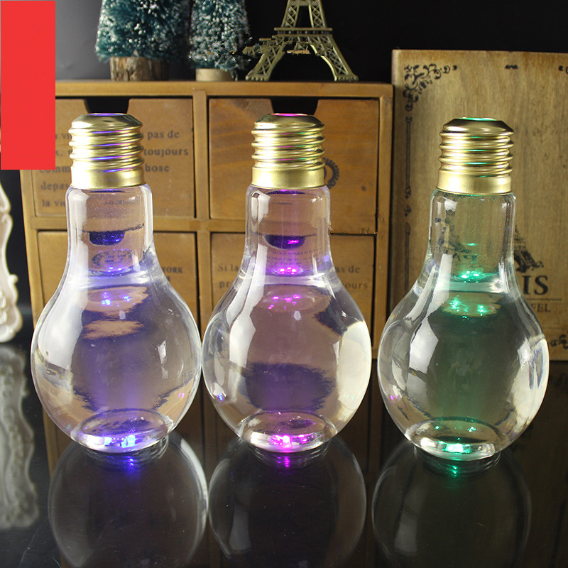 400ml Bulb bottle with led light Led Light Bulb Dr... – Vicedeal