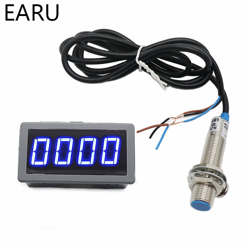1Set 12V 24V Measuring Gauge 4 Digital Blue/Green/... – Grandado