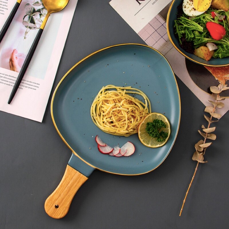 Dinner Plate Set Ceramic Kitchen Pizza Plate With ... – Grandado
