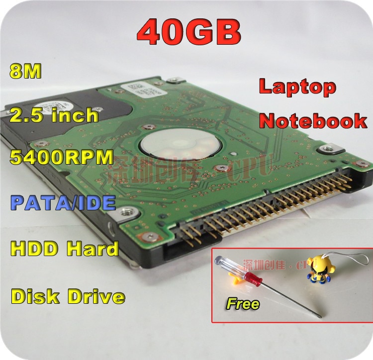 2,5 "HDD IDE PATA 40 GB 40g ide 5400 RPM 8 Mt Inte... – Grandado