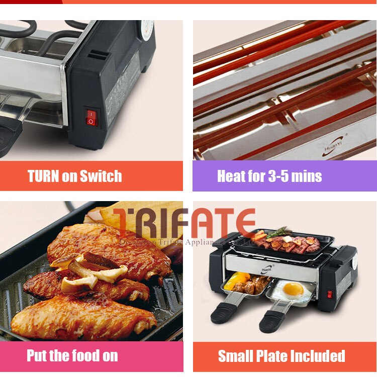 1000W Non-sticky Family Barbecue Electric Raclette... – Grandado