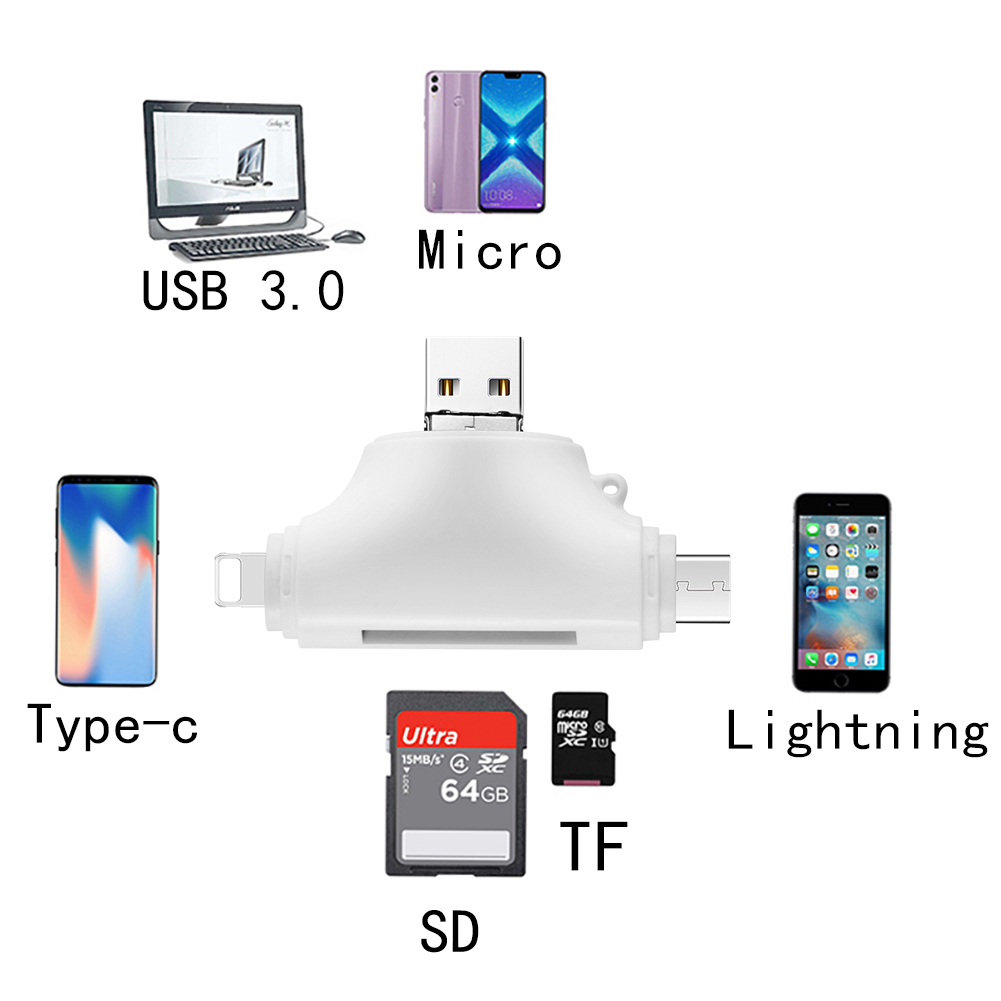 BRU SD Card Reader Memory Micro Sd Adapter 4in1 OT... – Vicedeal