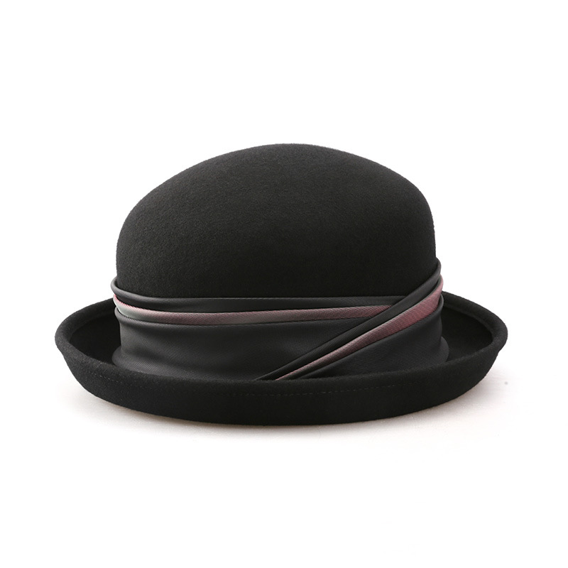 Women's Classic Black Derby Hat Winter Ladies ... – Grandado