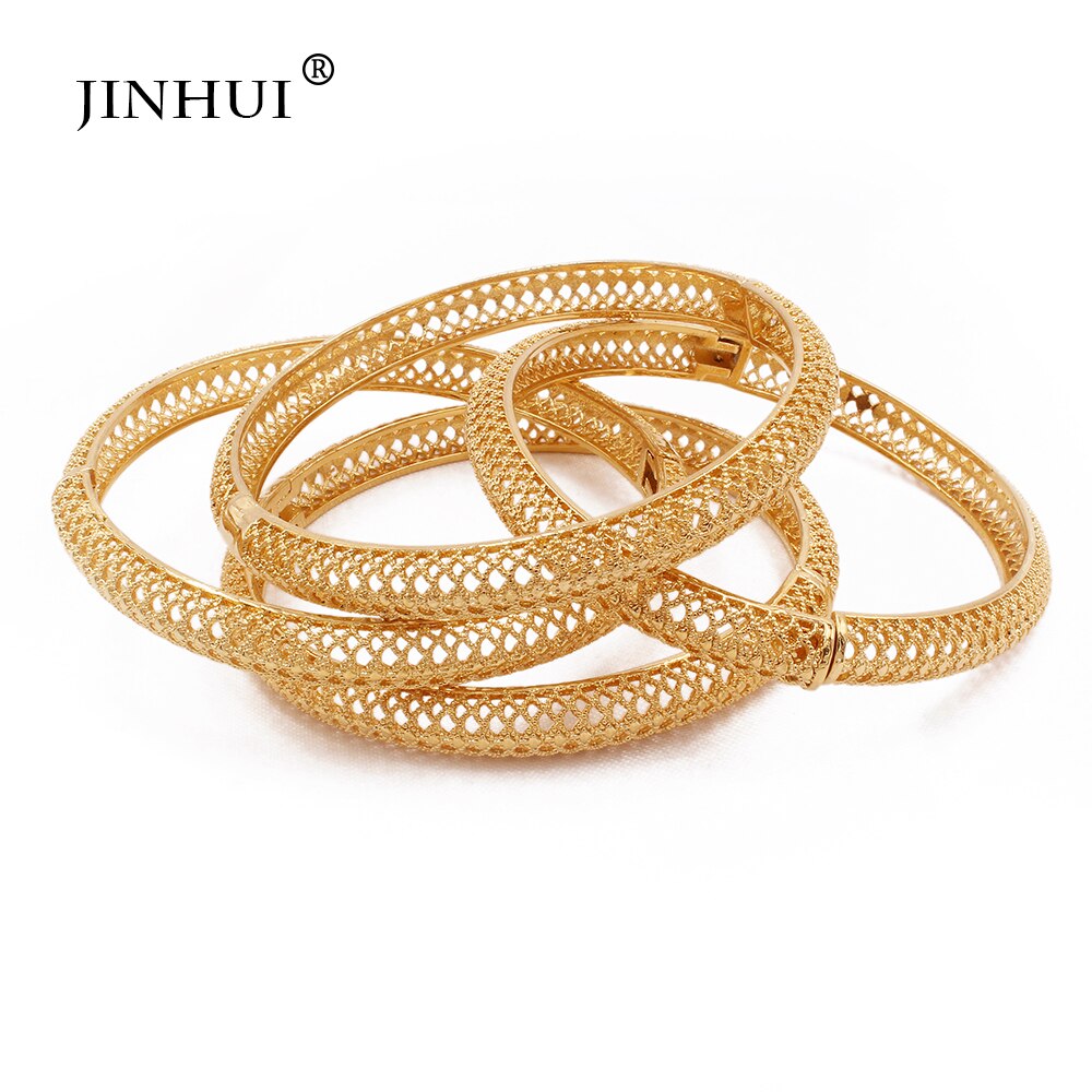 Bangles luxury 24K gold color jewelry for women gi... – Vicedeal