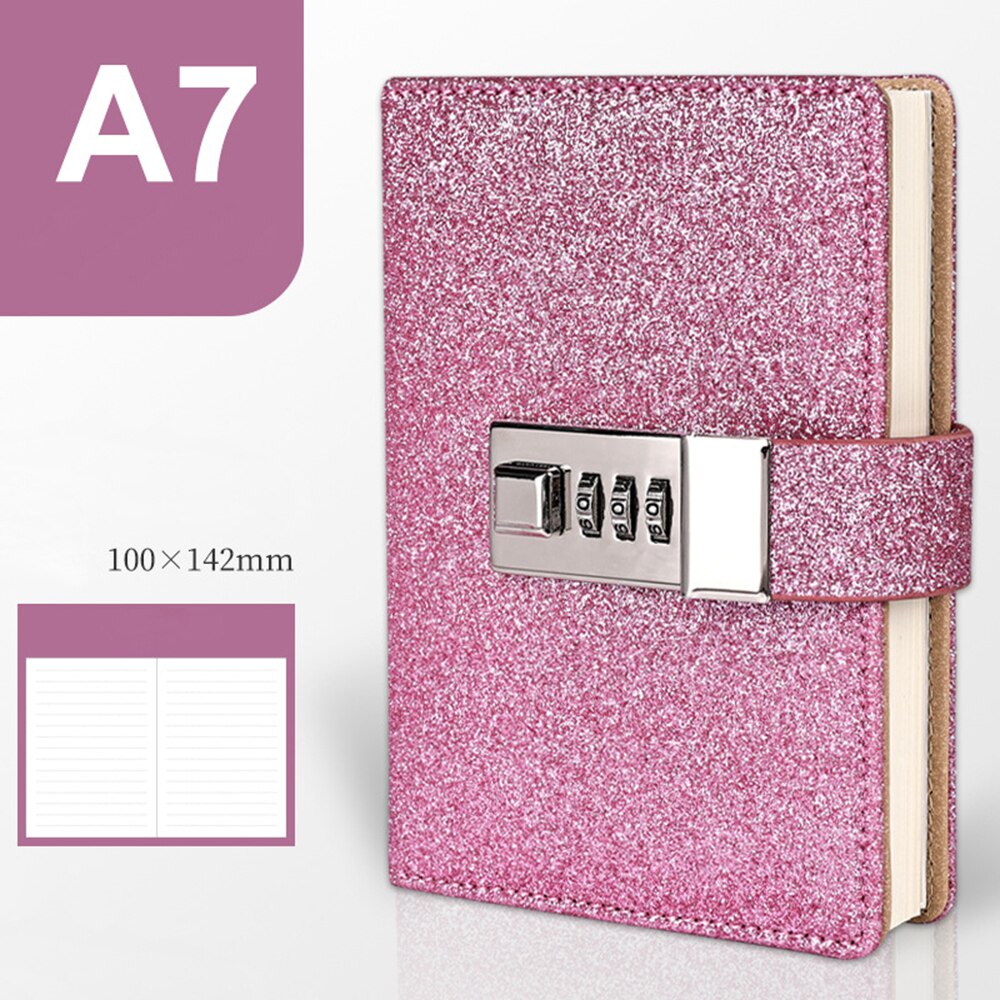 Password Lock Notebook Colorful High Flash Leather... – Grandado