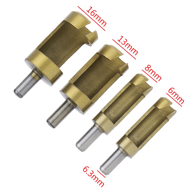 4Pcs 1/4" Rod Titanium Barrel Plug Drill Cutter Co... – Grandado
