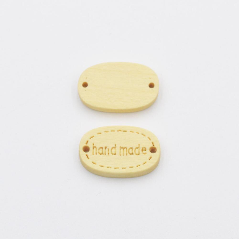 50pcs Wood Handmade Label Tags Sewing Garment Embo... – Grandado