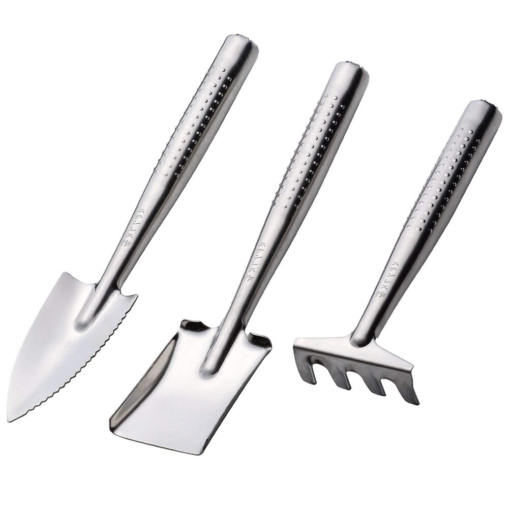 3PCs/Set Three-piece Mini Metal Shovel Rake Planti... – Grandado
