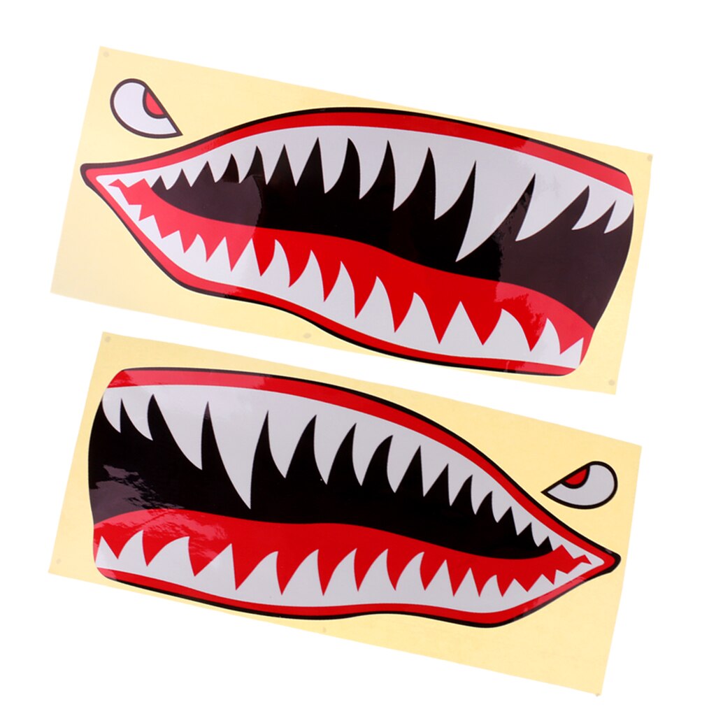 4x Shark Mouth Skeleton Vinyl Decals Sticker Fishi... – Grandado