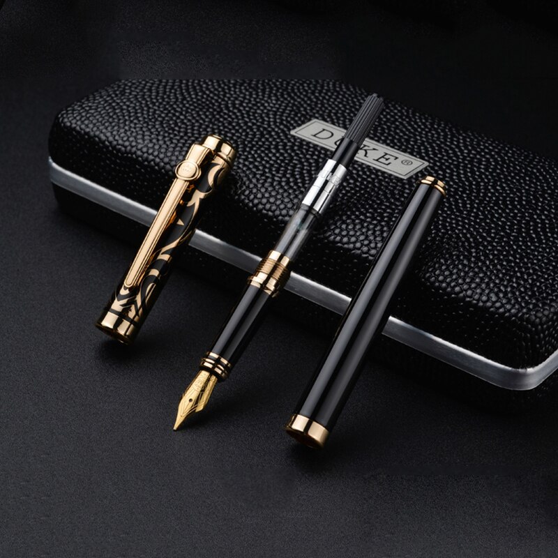Exquisite Duke Fountain Pen with Red/Blue Gem Meta... – Grandado