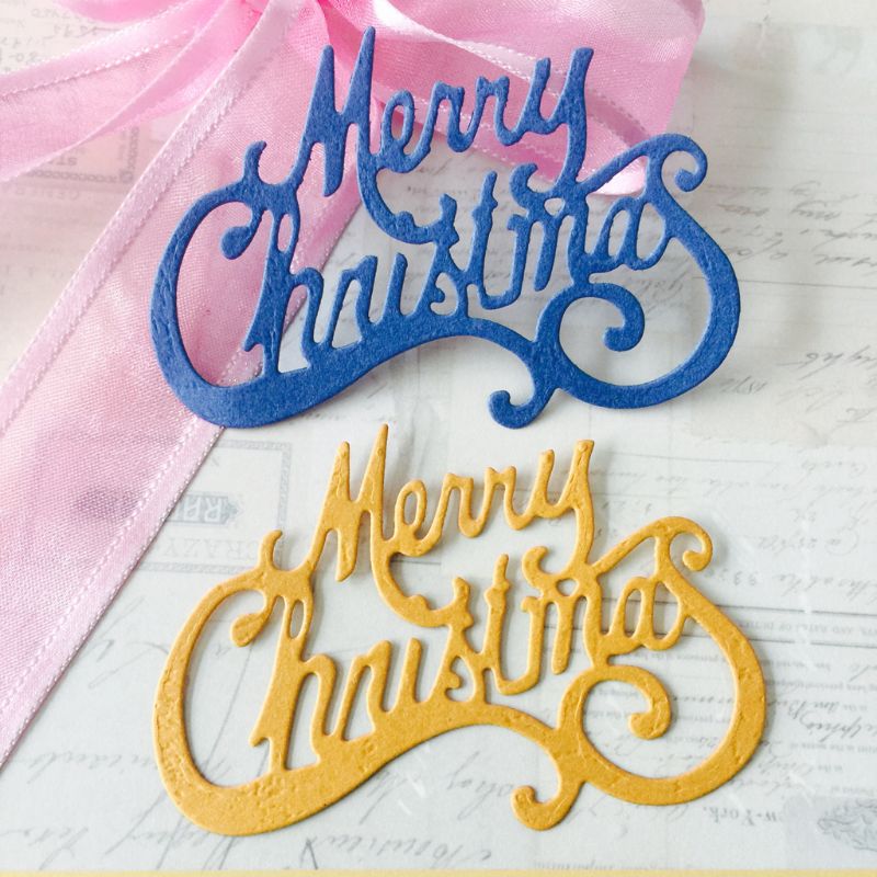 Merry Christmas Metal Cutting Dies Words Letter St... – Grandado