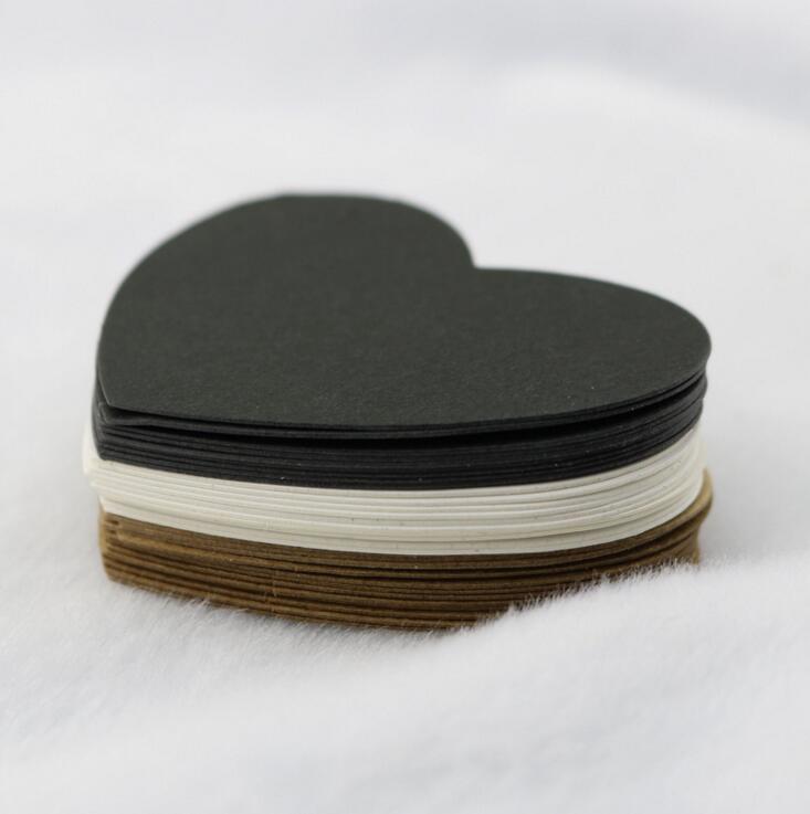 100PCS Heart shape Kraft Paper Hang Tags Wedding P... – Grandado