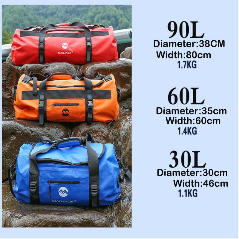 High Capacity PVC Waterproof Dry Bag 30L 60L 90L O... – Grandado