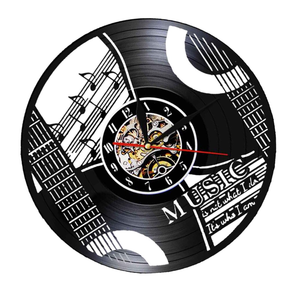 Vinyl Record Wall Clock Musical Note Instrument Wa... – Grandado
