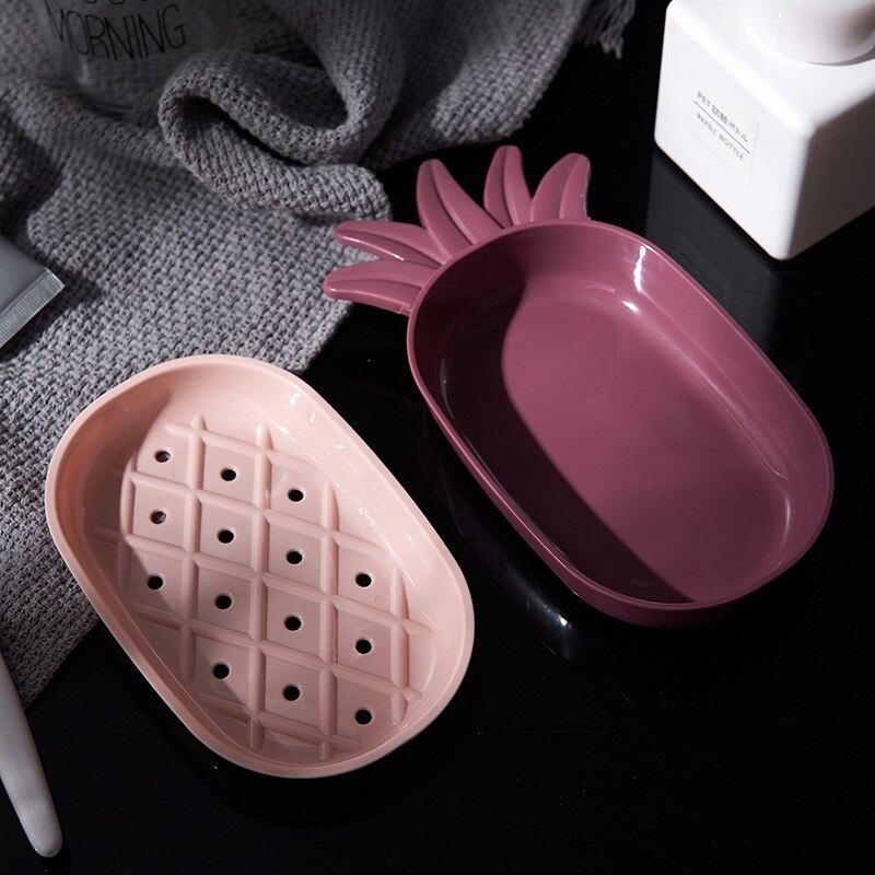 1PCs Pineapple Shape Drain Soap Box Soap Storage B... – Grandado