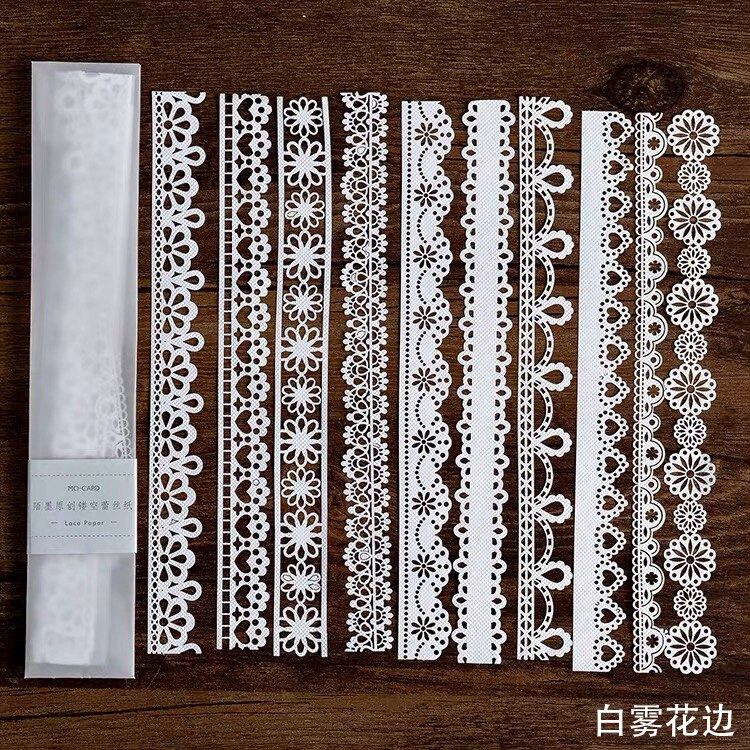 Retro hollow-carved lace Material Paper Junk Journ... – Grandado