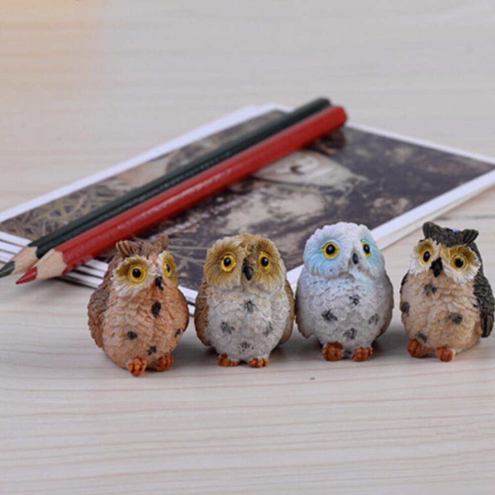 1pc cute artificial owl figurines miniatures lovel... – Grandado
