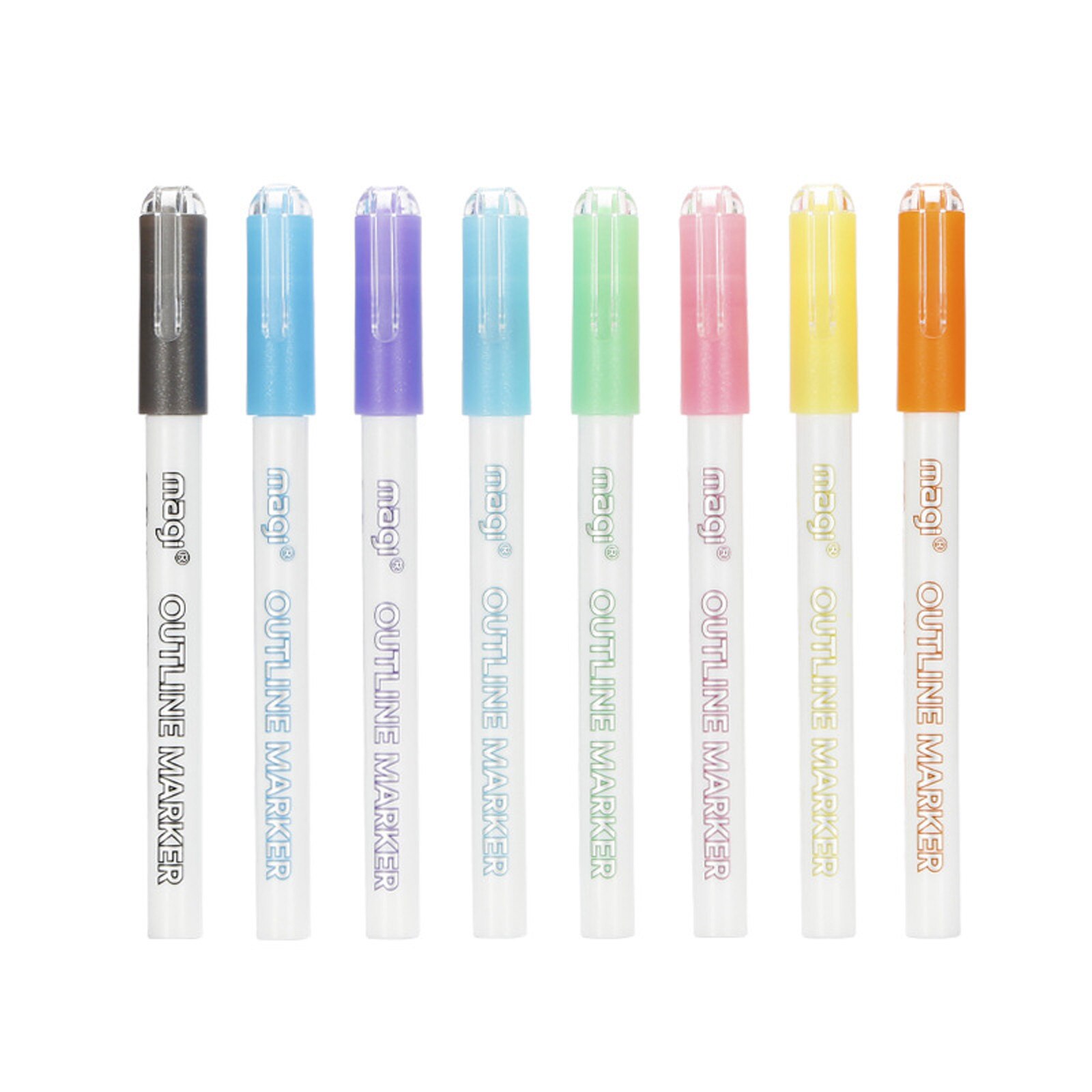 8-Color Fluorescent Dream Double-Line Pen Color Ha... – Vicedeal