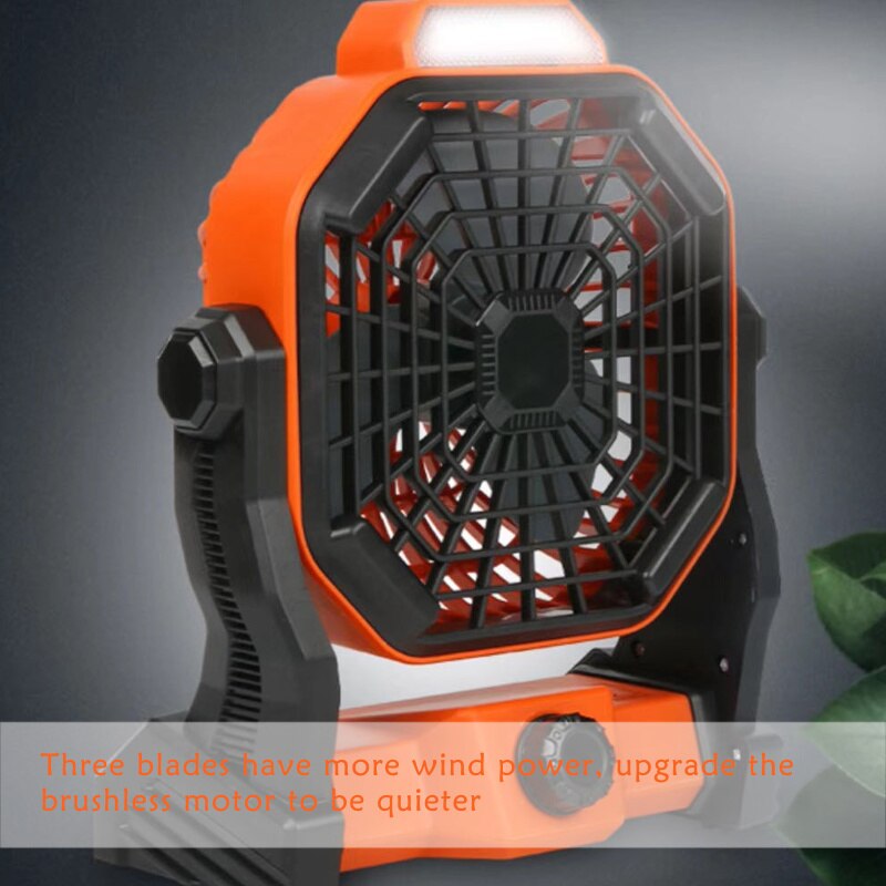 Portable Camping Fan with LED Lights USB Charging ... – Vicedeal