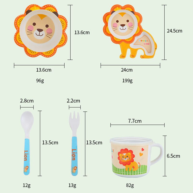 Baby Tableware Cartoon Children Feeding Dishes Kid... – Grandado