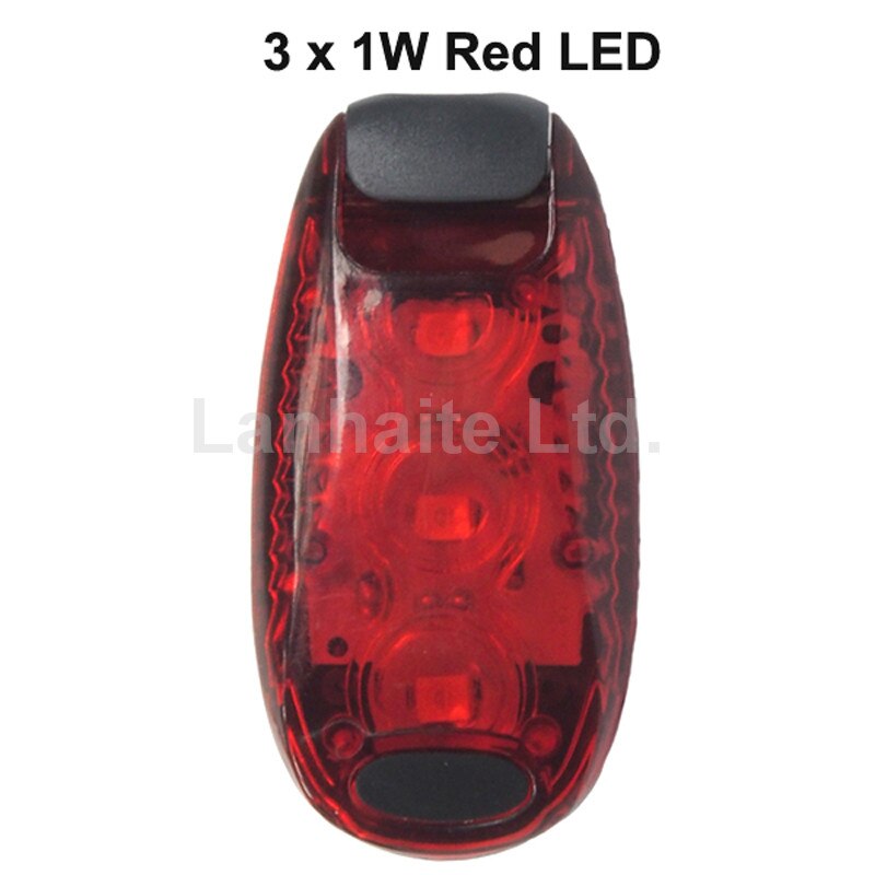 SMD 3 x Red LED Light 3-Mode Bike Tail Light - Red... – Grandado