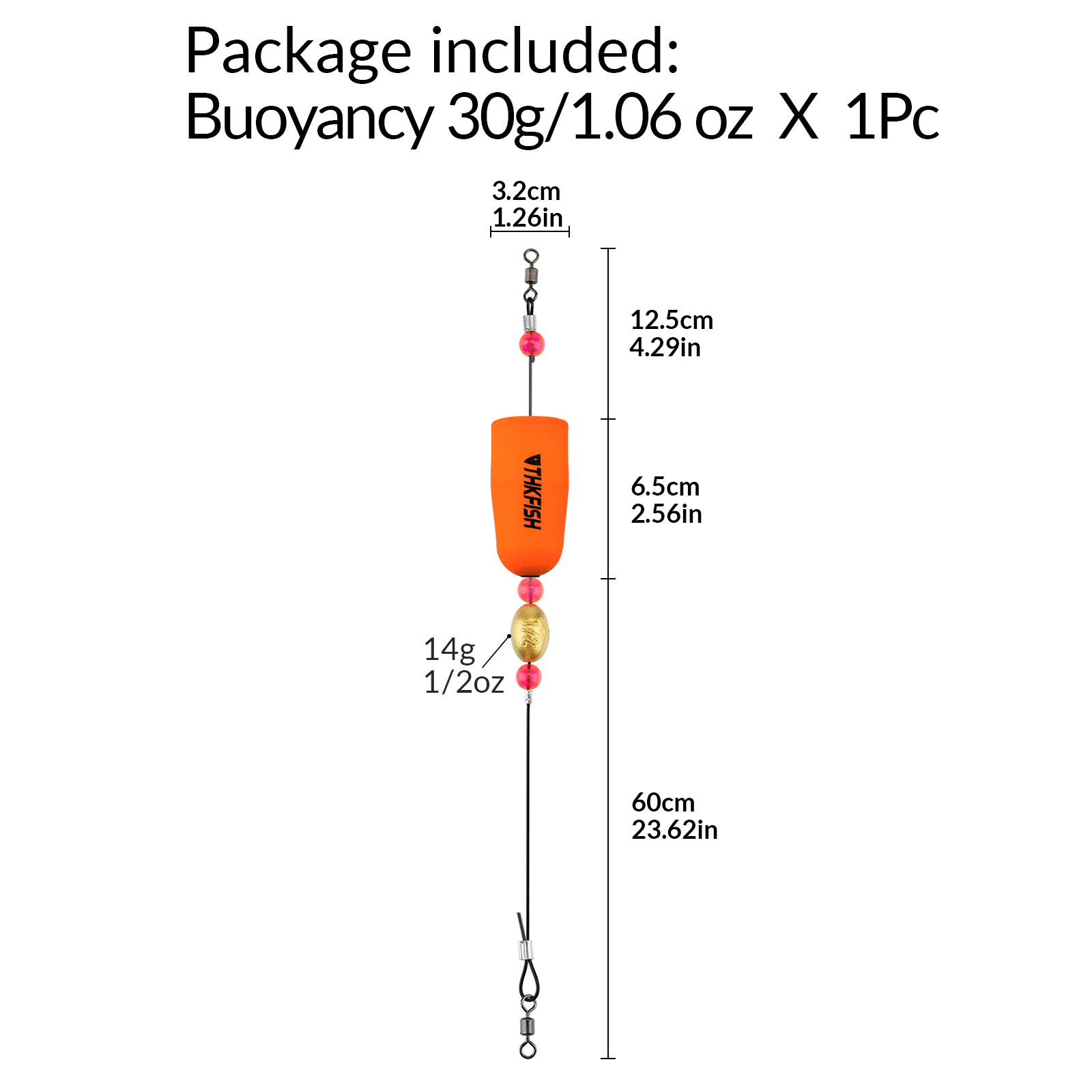 1 Stuk Fishing Float Bobber 6.5Cm Slip Bobbers Vis... – Grandado