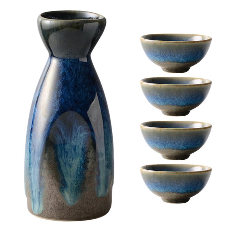 Juego de tazas de Sake y Sake de cerámica, soporte... – Grandado