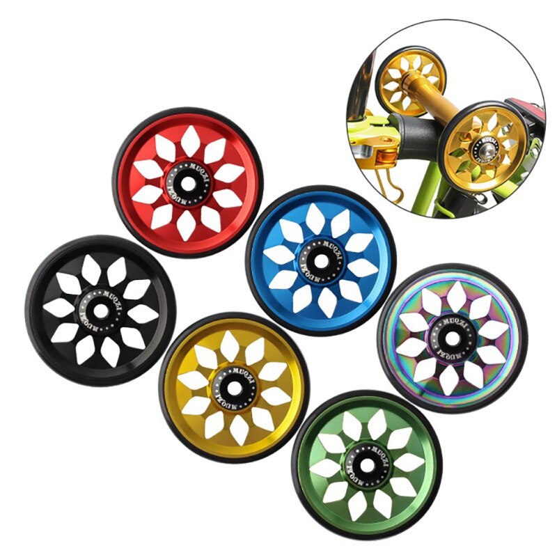 1 Pair Bicycle Push Assist Wheels 6 Colors Aluminu... – Vicedeal