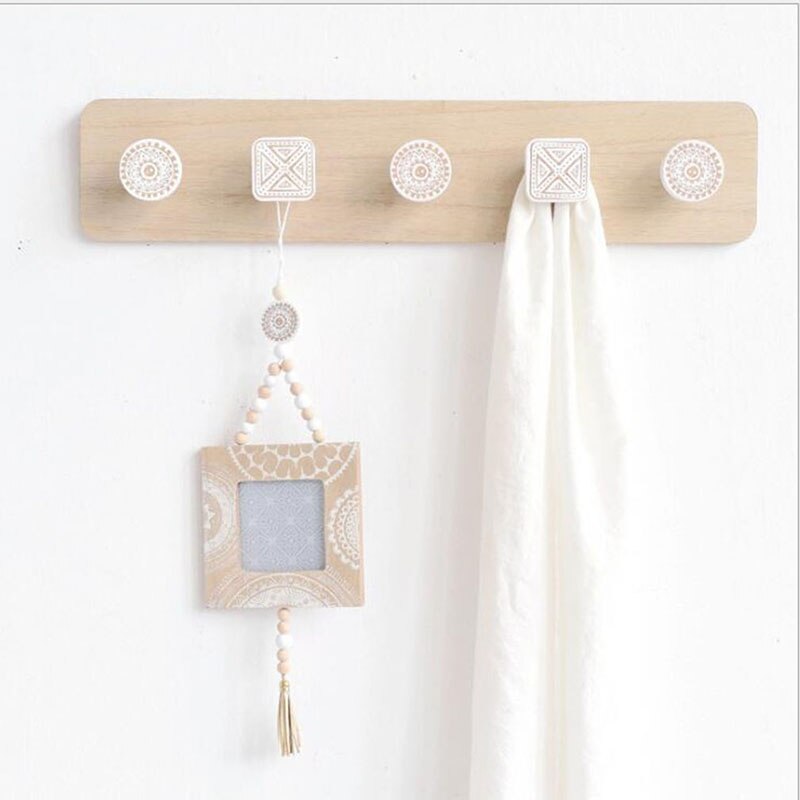 Wall Mount Hook Nordic Wood Coat Hanger Home Decor... – Vicedeal