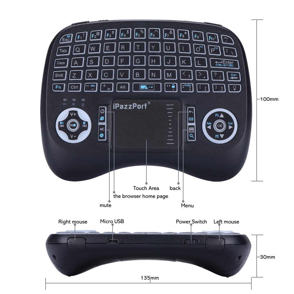 Original Backlight 2.4GHz Wireless Mini Keyboard A... – Vicedeal
