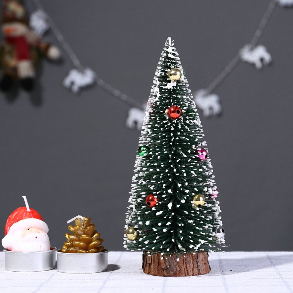 Christmas Tree Mini Pine Tree With Wood Base DIY C... – Grandado