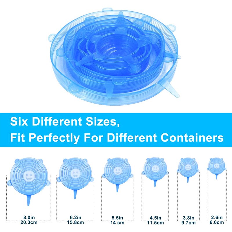 Silicone Stretch Lids Reusable Seal Lids Food Cove... – Grandado