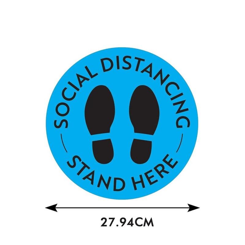 PVC Social Distancing Floor Decals Safety 6 Sticke... – Grandado