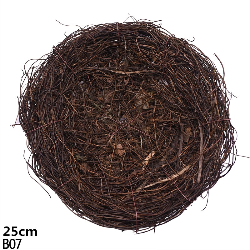 8-25cm Vintage Round Rattan Bird Nest Handmade Cra... – Vicedeal
